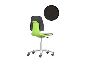 4016849597263 - Arbeitsdrehstuhl LABSIT Fünffuß mit Rollen Sitz mit Stoffbezug grün bimos