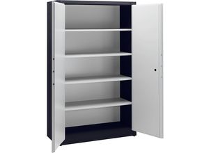 4025314215373 - Feuergeschützter Stahlschrank gemäß DIN 4102 HxBxT 1950 x 1200 x 500 mm schwarzgrau lichtgrau C+P
