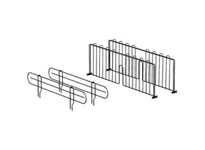 4061753091062 - Set aus Regalteilern und Seitenbegrenzern für Tiefe 610 mm schwarz 2 x 2 Stk kaiserkraft