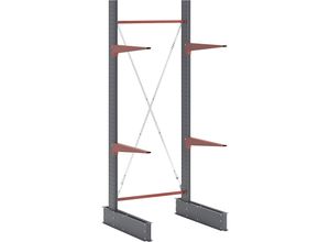 4061753286772 - Kragarmregal Attillo schwer einseitig HxB 2500 x 1000 mm Kragarm 1000 mm Grundregal kaiserkraft