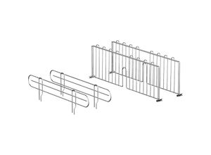 4061753091024 - Set aus Regalteilern und Seitenbegrenzern für Tiefe 610 mm verchromt 2 x 2 Stk kaiserkraft