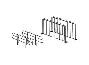 4061753091055 - Set aus Regalteilern und Seitenbegrenzern für Tiefe 460 mm schwarz 2 x 2 Stk kaiserkraft