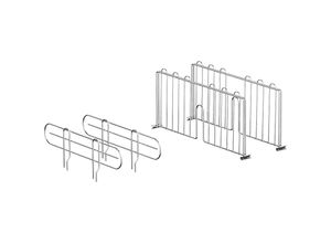 4061753091017 - Set aus Regalteilern und Seitenbegrenzern für Tiefe 460 mm verchromt 2 x 2 Stk kaiserkraft