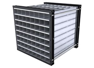 4251305418090 - eurokraft pro Wabenregal HxBxT 1000 x 1000 x 1000 mm 64 Wannen 8 x 8 Fächer
