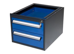 8697653683876 - eurokraft basic Schubladen-Hängeblock für Arbeitstisch-System WT 2 Schubladen (150 180 mm) Höhe 395 mm