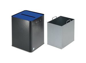 4030695020997 - VAR Datenschutz Papiersammler 43 l DSGVO-konform antik-silber   blau