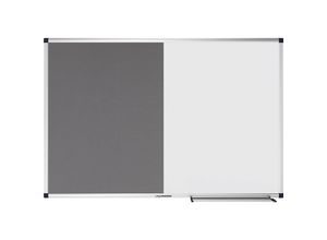 8713797107563 - Kombiboard UNITE Pinboard & Whiteboard B 900 x T 126 x H 600 mm Markerablage lackierter Stahl & Filz weiß & grau