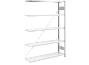 4061753019493 - eurokraft pro ESD-Steckregal Regalhöhe 2000 mm Anbauregal Fachbodenbreite 1300 mm Fachbodentiefe 400 mm