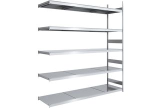 4250623703444 - Großfach-Steckregal mit Stahlböden Höhe 3000 mm Fachbodenbreite 2500 mm Fachbodentiefe 800 mm Anbauregal hofe