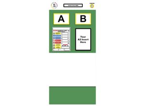 5025480059459 - Regal-Infoboard Doppelmarkierung Whiteboard HxB 2000 x 900 mm grün kaiserkraft