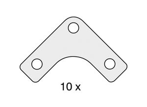 4250623749473 - Eckplatte zur Versteifung verzinkt für Regal VE 10 Stk hofe