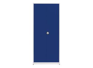 4250633343272 - mauser Universalschrank extrahoch HxBxT 2200 x 950 x 500 mm lichtgrau   ultramarinblau