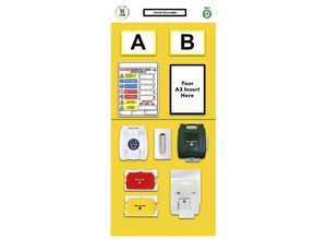 5025480059312 - Regal-Infoboard Doppelmarkierung Erste Hilfe HxB 2000 x 900 mm gelb kaiserkraft