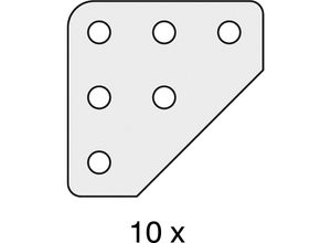4250623749497 - Eckplatte zur Versteifung verzinkt für Konstruktion VE 10 Stk hofe