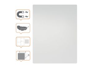 5028252639286 - Rahmenloses Modulares Whiteboard 1915656 Wandmontiert Magnetisch Lackierter Stahl 60 x 45 cm
