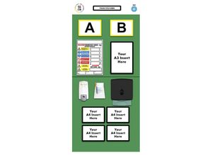 5025480059213 - Regal-Infoboard Doppelmarkierung Desinfektion HxB 2000 x 900 mm grün kaiserkraft