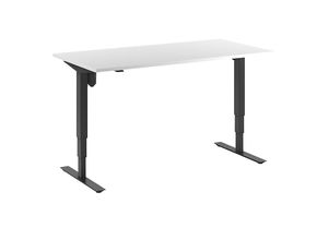4061753258786 - Schreibtisch Atlanta elektrisch höhenverstellbar gerade BxT 1600 x 800 mm weiß schwarz kaiserkraft
