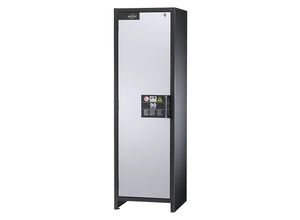 4250101115424 - asecos Feuerbeständiger Industrie-Gefahrstoffschrank Typ 90 HxBxT 1955 x 600 x 615 mm 1-türig weißaluminium
