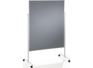 4013695051413 - Moderationstafel 1151101 120x150cm Filz + Filz (beidseitig) pinnbar mit Rollen grau + grau 4013695051413 Magnetoplan