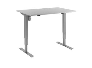 4061753258465 - Schreibtisch Atlanta elektrisch höhenverstellbar gerade BxT 1200 x 800 mm lichtgrau silber kaiserkraft