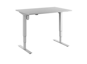 4061753258472 - Schreibtisch Atlanta elektrisch höhenverstellbar gerade BxT 1200 x 800 mm lichtgrau weiß kaiserkraft