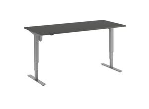 4061753266125 - Schreibtisch Atlanta elektrisch höhenverstellbar gerade BxT 1800 x 800 mm dunkelgrau silber kaiserkraft