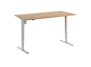 4061753258717 - Schreibtisch Atlanta elektrisch höhenverstellbar gerade BxT 1600 x 800 mm Buche weiß kaiserkraft