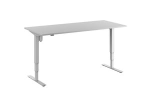 4061753266217 - Schreibtisch Atlanta elektrisch höhenverstellbar gerade BxT 1800 x 800 mm lichtgrau weiß kaiserkraft