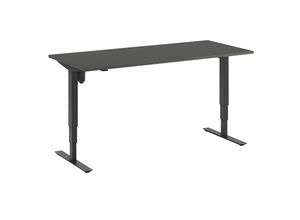 4061753266118 - Schreibtisch Atlanta elektrisch höhenverstellbar gerade BxT 1800 x 800 mm dunkelgrau schwarz kaiserkraft