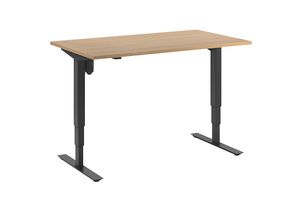 4061753258519 - Schreibtisch Atlanta elektrisch höhenverstellbar gerade BxT 1400 x 800 mm Buche schwarz kaiserkraft