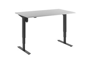 4061753258632 - Schreibtisch Atlanta elektrisch höhenverstellbar gerade BxT 1400 x 800 mm lichtgrau schwarz kaiserkraft