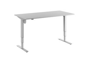 4061753258830 - Schreibtisch Atlanta elektrisch höhenverstellbar gerade BxT 1600 x 800 mm lichtgrau weiß kaiserkraft