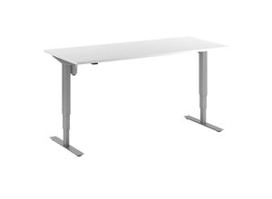 4061753266187 - Schreibtisch Atlanta elektrisch höhenverstellbar gerade BxT 1800 x 800 mm weiß silber kaiserkraft