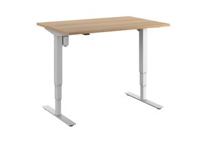 4061753258359 - Schreibtisch Atlanta elektrisch höhenverstellbar gerade BxT 1200 x 800 mm Buche weiß kaiserkraft