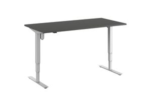 4061753258748 - Schreibtisch Atlanta elektrisch höhenverstellbar gerade BxT 1600 x 800 mm dunkelgrau weiß kaiserkraft
