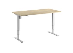 4061753258779 - Schreibtisch Atlanta elektrisch höhenverstellbar gerade BxT 1600 x 800 mm Eiche weiß kaiserkraft