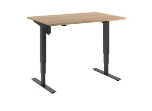4061753258335 - Schreibtisch Atlanta elektrisch höhenverstellbar gerade BxT 1200 x 800 mm Buche schwarz kaiserkraft