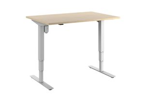 4061753258328 - Schreibtisch Atlanta elektrisch höhenverstellbar gerade BxT 1200 x 800 mm Birke weiß kaiserkraft