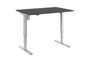 4061753258380 - Schreibtisch Atlanta elektrisch höhenverstellbar gerade BxT 1200 x 800 mm dunkelgrau weiß kaiserkraft