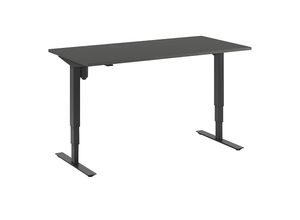 4061753258724 - Schreibtisch Atlanta elektrisch höhenverstellbar gerade BxT 1600 x 800 mm dunkelgrau schwarz kaiserkraft