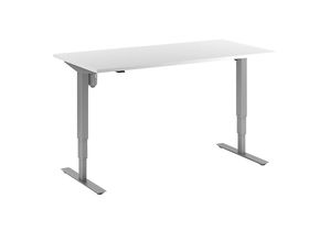 4061753258793 - Schreibtisch Atlanta elektrisch höhenverstellbar gerade BxT 1600 x 800 mm weiß silber kaiserkraft