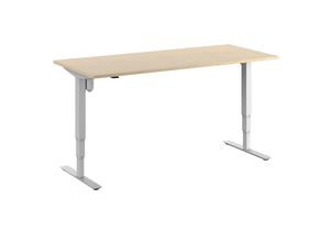 4061753266071 - Schreibtisch Atlanta elektrisch höhenverstellbar gerade BxT 1800 x 800 mm Birke weiß kaiserkraft