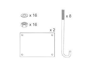 4061753288721 - Montage-Set für Höhenbegrenzer Schablone und Befestigung 3850 - 7550 mm H 22 - 357 m kaiserkraft