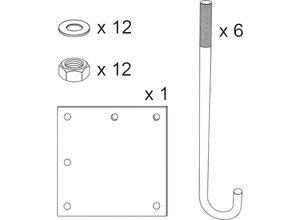 4061753288639 - Montage-Set für Höhenbegrenzer Schablone und Befestigung 3500 - 6000 mm H 19 - 40 m kaiserkraft