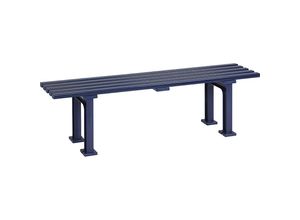 4007248705557 - Blome Gartenbank Mono l 3-Sitzer Pflegeleichte Kunststoff mit 5 Mehrkammerprofilen & 2 Standfüßen Blau - Blau
