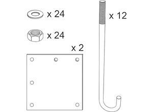 4061753288547 - Montage-Set für Höhenbegrenzer Schablone und Befestigung 7000 - 12000 mm H 19 - 40 m kaiserkraft