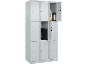 4067521351840 - Schließfachschrank Classic Plus lichtgrau 080000-303 S10008 6 Schließfächer 900 x 500 x 1850 cm 4067521351840 C+P-Möbel