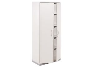4260267320921 - THEA - Flügeltürschrank 4 Fachböden 5 Ordnerhöhen altweiß kaiserkraft