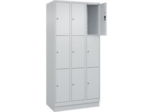 4066681684294 - Schließfachschrank Classic PLUS lichtgrau 080020-303 S10009 9 Schließfächer 900 x 500 x 1950 cm 4066681684294 C+P-Möbel