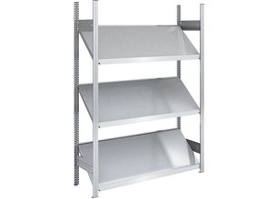 4250623719469 - Schrägboden-Regal Regalhöhe 2000 mm Bodenbreite 1300 mm Grundregal verzinkt hofe